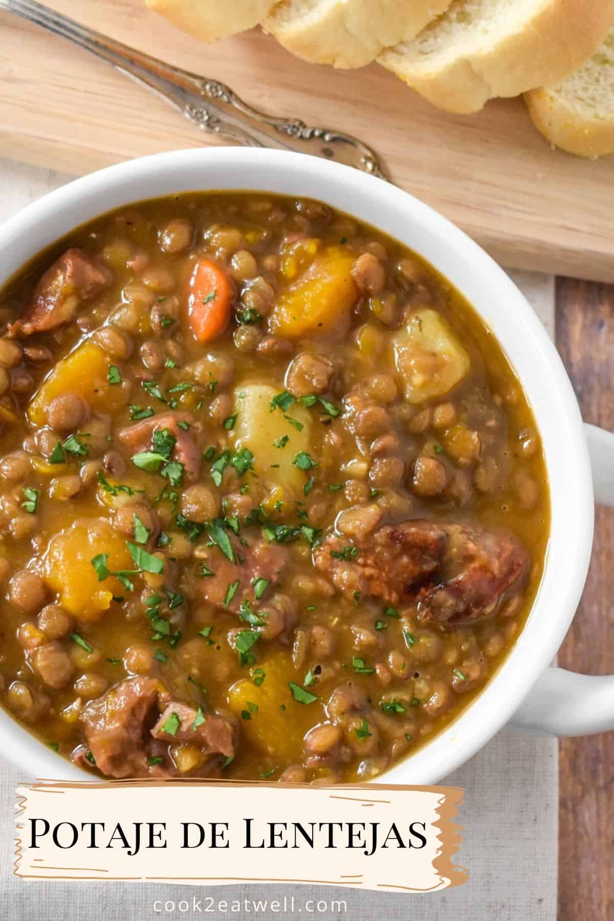 Potaje de Lentejas (Cuban Lentil Soup) - Cook2eatwell