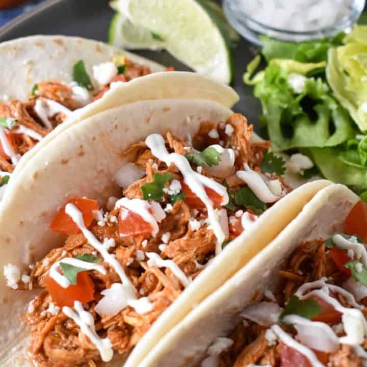 Shredded Chicken Tacos - Cook2eatwell