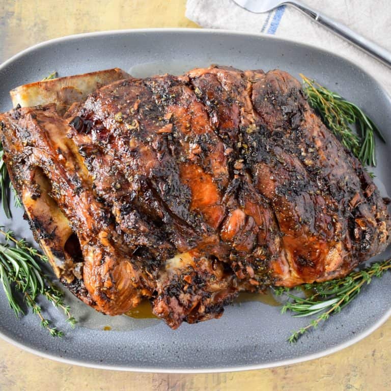 Easy Oven Roasted Pork Butt with Garlic and Herbs - Cook2eatwell